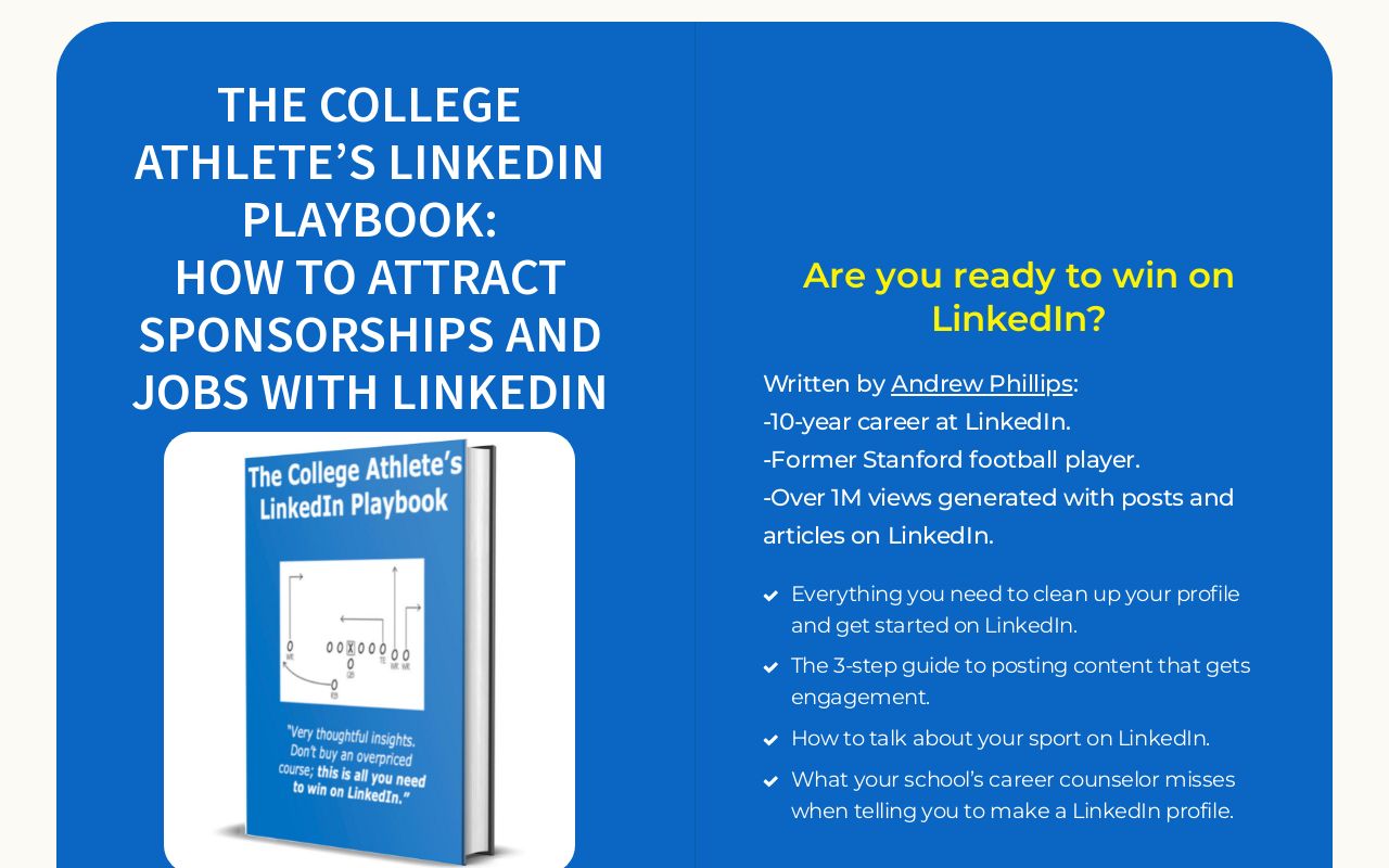 College Athlete's LinkedIn Playbook
